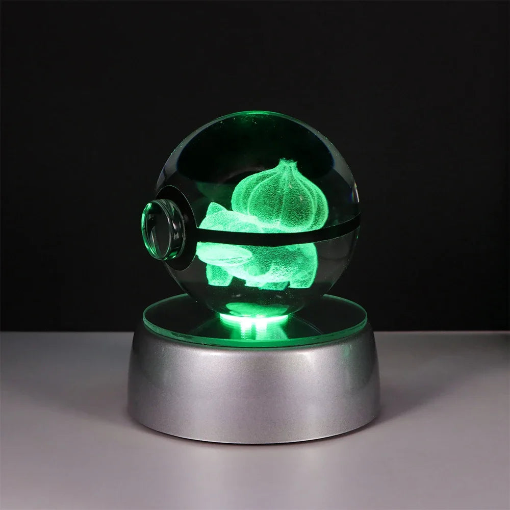 3D Crystal Ball LED Light with Character Design – Evixor