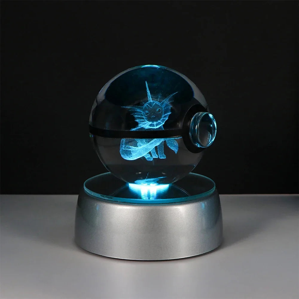 3D Crystal Ball LED Light with Character Design – Evixor