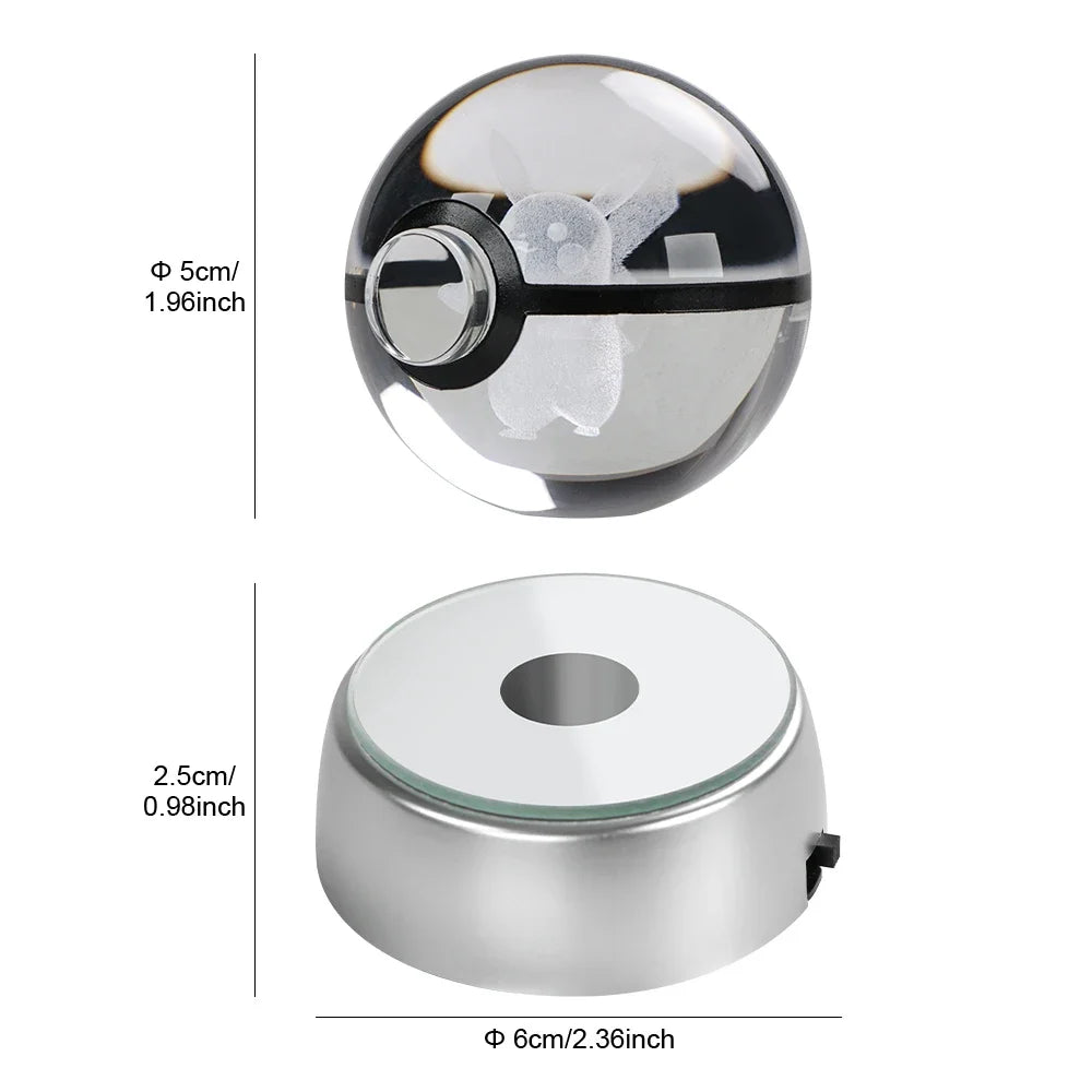 3D Crystal Ball LED Light with Character Design – Evixor